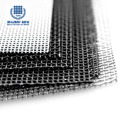 China Dark black security screen grid 2m 2.4m 316 stainless steel wire material for sale