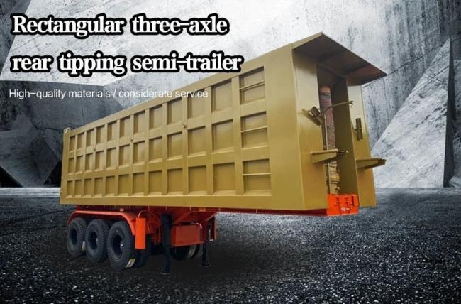 Heavy-Duty 3-Axle Dump Truck Dump Semi-Trailer with Hydraulic Cylinder