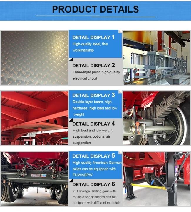 Aggregate 45cbm 80 Tons 4 Axles U-Shape Dump Truck Trailers /Tipper Semi Trailer