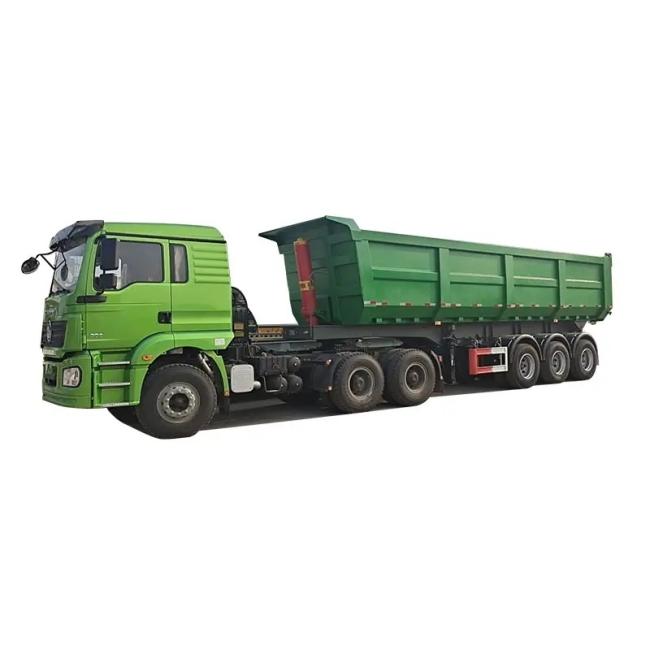 New Design 50t 60t 4 Axles Heavy Duty Side Aluminum Rear 30 50 60ton Hydraulic Semi Truck Dump Trailer