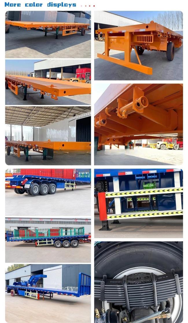 High Quality Flatbed Semi-Trailer Steel Plate Suspension/Air Suspension 60t 80t 100t 120t in Sale