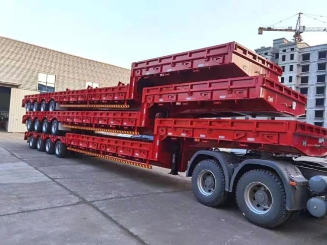 High Quality Flatbed Semi-Trailer Steel Plate Suspension/Air Suspension 60t 80t 100t 120t in Sale