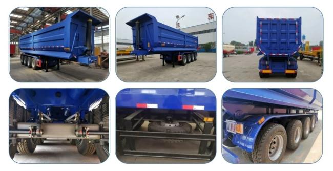 U Type Dump Tipper Truck Trailer 50tons Trailer Tipper Trailer 3 Axle Dump Trailer Tractor Dump Trailers