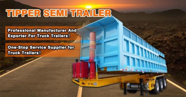 Dump Semi-Trailer 40t 50t Truck 3-Axle U-Shaped Dump Semi-Trailer Tractor Hydraulic Mining Trailer