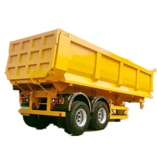 Shape Hydraulic Grain Dumping Rear End Dump Tipper Semi Trucks Trailer for Trucks