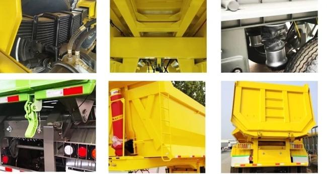 Shape Hydraulic Grain Dumping Rear End Dump Tipper Semi Trucks Trailer for Trucks