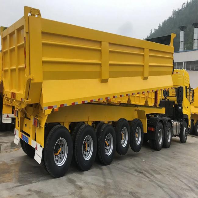 Axle Remorque Benne Alloy Grain Dump Truck Tipper Semi Trailer for Sale