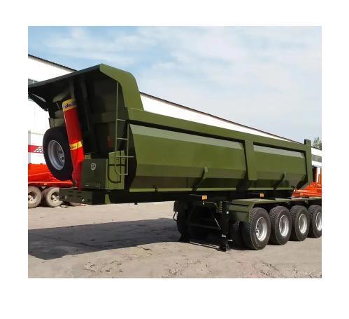 Cylinder 4 Axles U Type 50 Tons End Dump Trailer Tipper Semi Truck Trailer for Sale