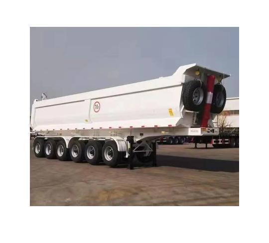 Cylinder 4 Axles U Type 50 Tons End Dump Trailer Tipper Semi Truck Trailer for Sale