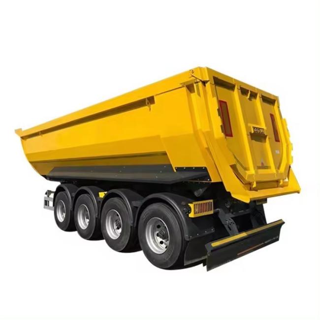 Stronger Triple Axle 50ton Dump Tipper Semi Trailers with Hydraulic Cylinder