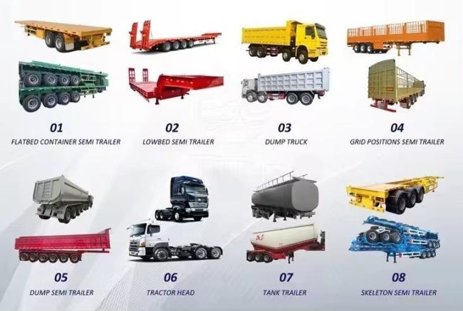 3 Axle 4 Axle 40t 60t Flatbed Flat Bed Container Semi Trailer Used Truck Trailer in Africa