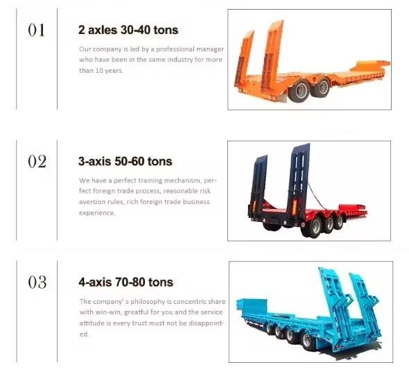 High Quality LPG Storehouse Container Skeleton Passenger Car Transport Low-Bed Semi-Trailer
