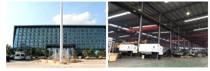 10-Axle Low-Flatbed Semi-Trailer Transporting Heavy Machinery Can Be Retrofitted with Container Turn Locks.