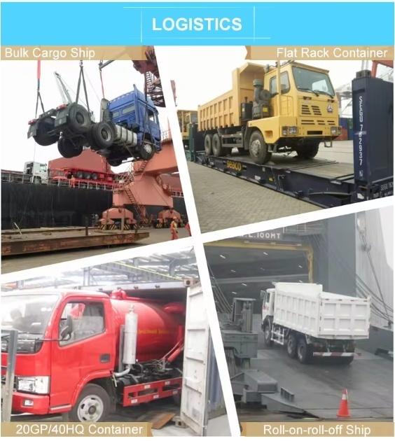 10-Axle Low-Flatbed Semi-Trailer Transporting Heavy Machinery Can Be Retrofitted with Container Turn Locks.