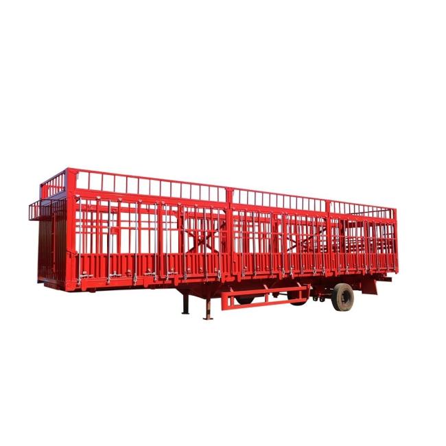 Cattle/Horse/Sheep Transport 3axles Semi Trailer with Pile and Fence