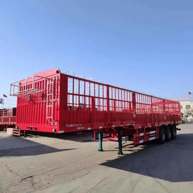 Cattle/Horse/Sheep Transport 3axles Semi Trailer with Pile and Fence