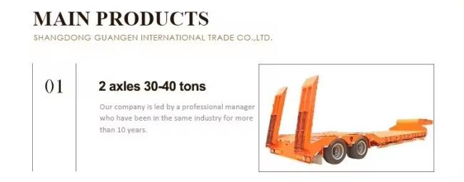 2axles 3axles 4axles Heavy Duty Lowbed Truck Semitrailer 80 Ton-100ton Good Quality Low Price