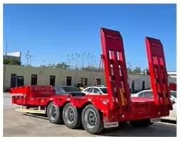 4 Axles 60 Tons Large Extendable Lowbed Trailer Removable Gooseneck Lowboy Trailer for Sale