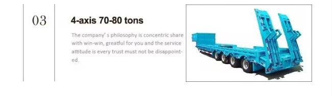 3 4 Axles Low Bed Boy Deck Flatbed Container Gooseneck Excavator Transport Semi Trailer Trucks 80 Ton Lowbed Truck Trailers