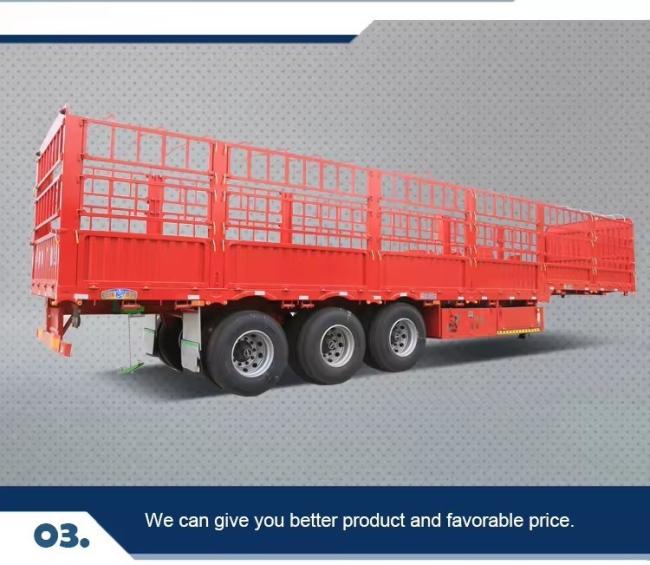 Factory Price Container Semi Trailer Flat Bed Trailer 3 Axle Flatbed Trailer for Sale