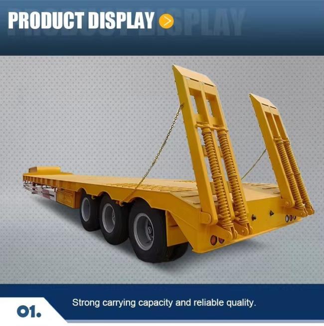 12-15 Meter High Quality Custom Car Trailers High Bearing Capacity Low Flatbed Engineering Semi Trailer