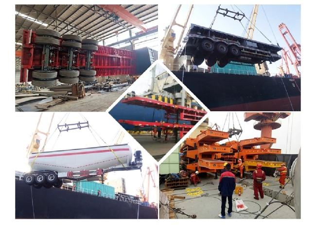 3/4/5 Axle Low Bed Loader Flat Gooseneck Flat Deck Ramp Hydraulic Ladder Retractable Half Pleat Trailer