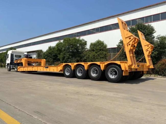 4-Axle 60-80 Ton Low Flatbed Trailer Semi-Trailer