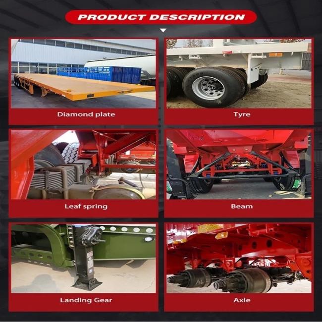 China Good Quality Price Sale Frame Chassis Skeletal 3-Axles 20FT 2-Axle 40-Foot Container Skeleton Semi-Trailer