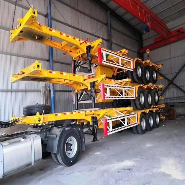China Good Quality Price Sale Frame Chassis Skeletal 3-Axles 20FT 2-Axle 40-Foot Container Skeleton Semi-Trailer