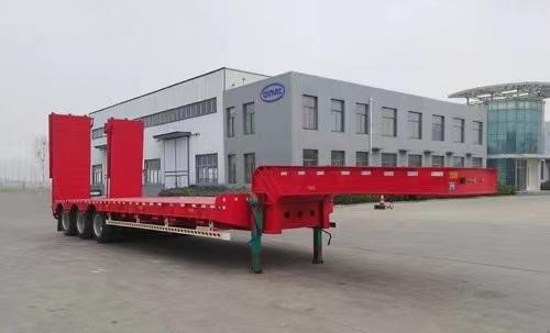 Gooseneck Detachable Low Loader Truck/Lowbed/ Lowboy Low Flat Bed Trailer