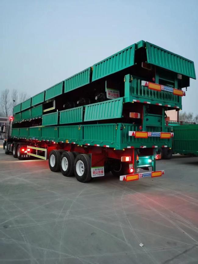 3 Axis Flat Container and Bulk Multi-Purpose Truck Semi-Trailer