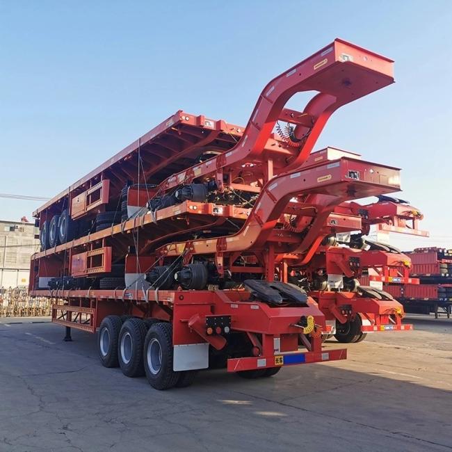 Trailer Truck Container China Truck Scales Manufacturer 3 Axles 20FT/ 40FT Container Trailer Skeleton New/ Semi-Trailer Fuel Tanker Semi Trailer