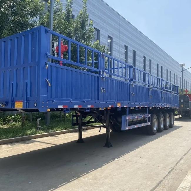 12 Wheels Stake Bulk Cargo Carrier Animal Transport Livestock Cattle Semi Trailer