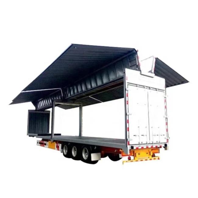 3-Axis Container Transport 12 Meters Box-Type Spinner Wing Semi-Trailer
