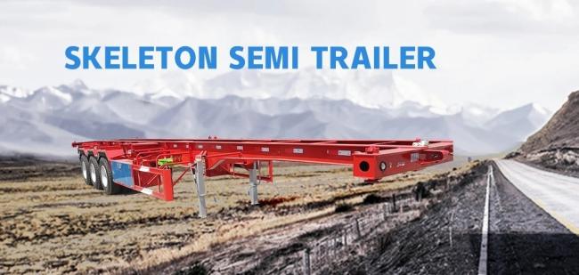 Quality 2 3 Axle 20 40FT Skeleton Trailer Skeleton Container Semi Trailer