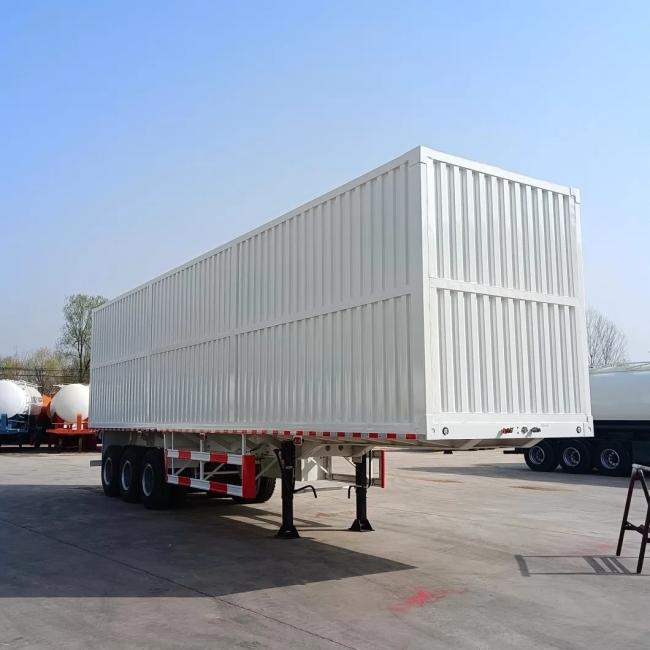 3 Axles 40 Tons Van Cargo Box PVC Curtain Side Semi Trailer