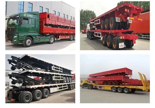 Evergrow Skeleton Semitrailer Cargo Transport 3 Axles Feet Container Carrier