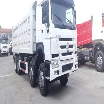 China 12 rodas usadas 420 HP 375 HP camião de descarga pesado com cadeira de motorista de suspensão pneumática à venda