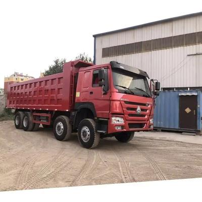 China 12 rodas usadas 420 HP 375 HP camião de descarga pesado com cadeira de motorista de suspensão pneumática à venda