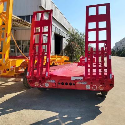 Cina Semi-remolchi a terra piatta da 100 tonnellate a tre assi e quattro assi per il trasporto di attrezzature pesanti in vendita