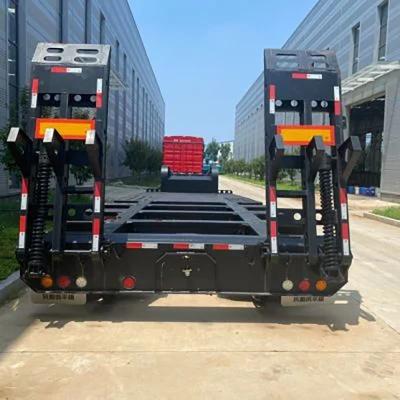 Cina Leggio di sbarco manuale 3 assi 40 FT 50 tonnellate semirimorchio a letto piatto per il trasporto di container in vendita