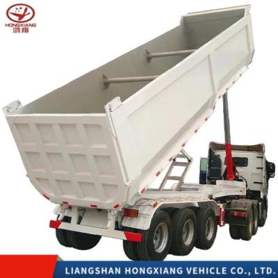 China 3 Axles 40 Cubic Meters Tipper Trailer Rear Dump Semi Trailers Tipping Trailer Flatbed for sale