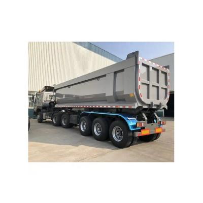 China Customization 3 Axles 80 Ton Coal Transport Trailer with Hyva Cylinder and 13t Axle for sale