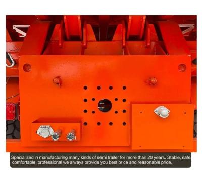 China Hydraulische mijnbouw aanhangwagen 40t 50t Truck Drie-assige platbed U-vormige dumpende halve aanhangwagen Te koop