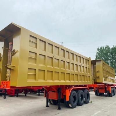 中国 80トンの3 4軸後部傾斜トレーラー,12輪とABSアンチロックブレーキシステム 販売のため