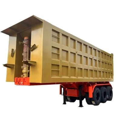 中国 鉄製 後ろ傾斜式半トレーラー 60-80 トン 3-5 アクセル ハイドロリックトレーラー 販売のため