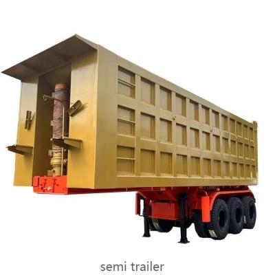 China Semi-reboque de descarga de 3 eixos personalizável para transporte de carvão/pedra à venda