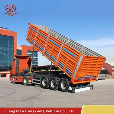 Cina Camion di trasporto merci semirimorchio a letto piatto 13500X3000X1550 mm con design a ala aperta in vendita
