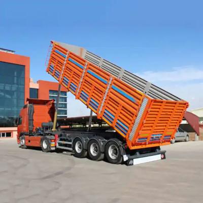 Cina 2 assi 1 anno Servizio post-vendita Camion spazzatura Metro cubo Side Hydraulic Tipper Trailer in vendita