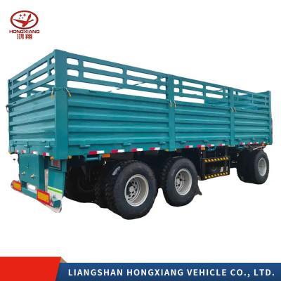 中国 フラットベッド3軸型U型傾斜式半トレーラー 2速着陸脚付きダンプトレーラー 販売のため